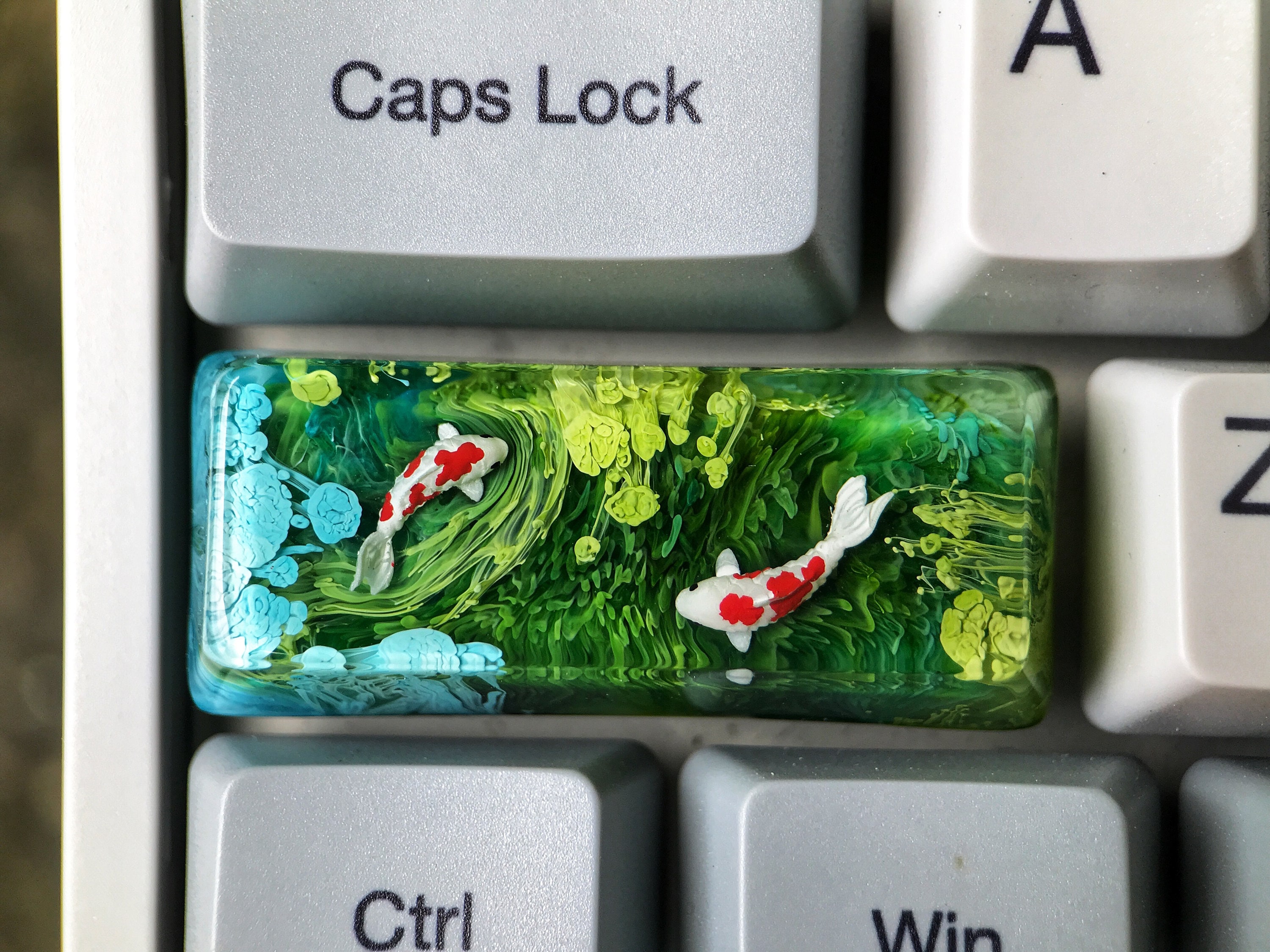 Keycap Koi Fish Artisan Keycap Resin Keycaps Right Shift and | Etsy