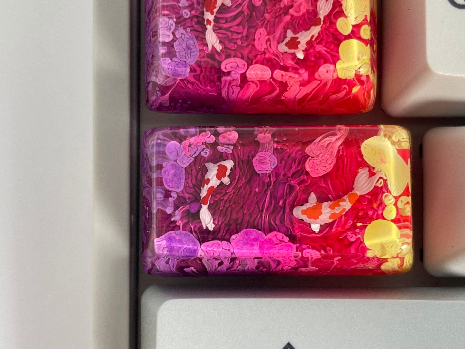 Keycap Koi Fish Artisan Keycaps Set Handmade Resin Keycaps - Etsy