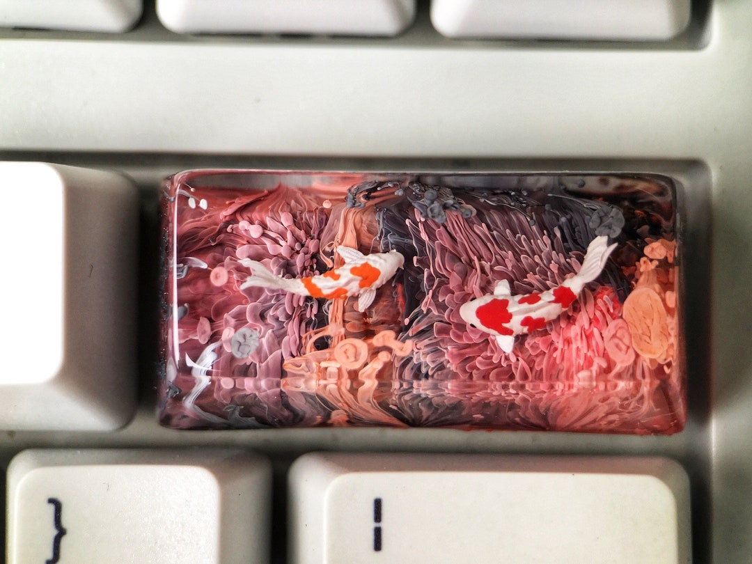 Backspace Keycaps Koi Fish, Artisan Keycaps, Koi Keycaps Backspace ...