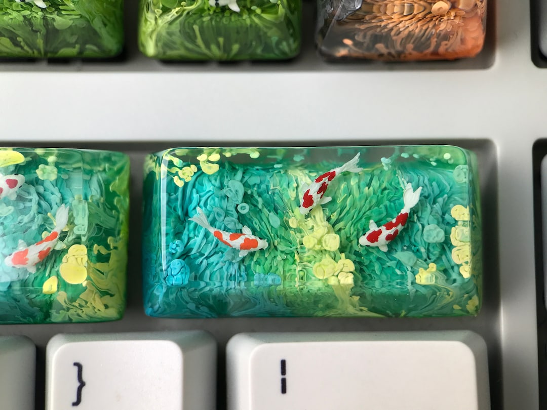 Keycap Koi Fish, Artisan Keycap, Backspace Keycap Profile Cherry and ...