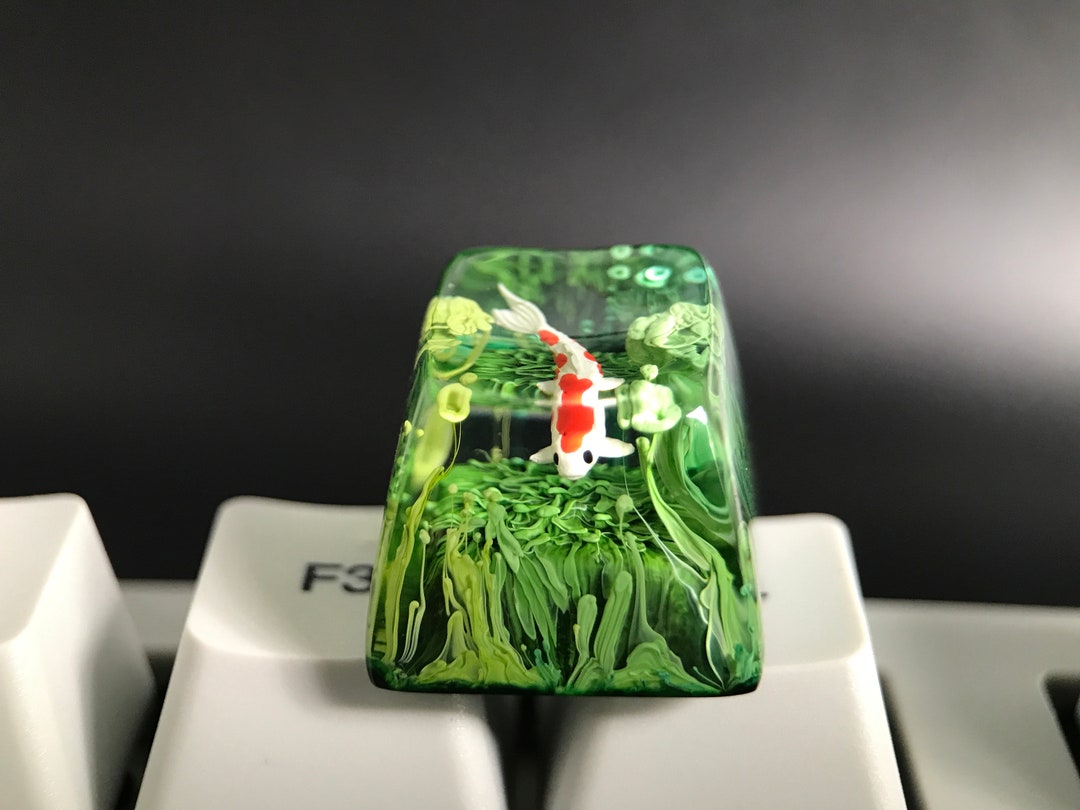 Artisan Keycap Koi Keycap Custom Keycap Green Keycaps Set - Etsy