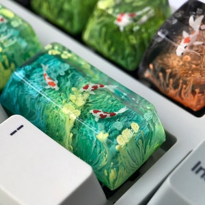 Keycap Koi Fish, Artisan Keycap, Backspace Keycap Profile Cherry and ...
