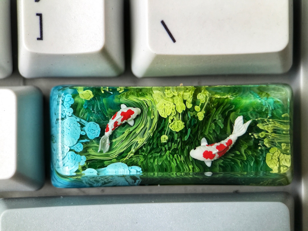 Keycap Koi Fish, Artisan Keycap Left Shift and Enter SA and OEM Profile ...