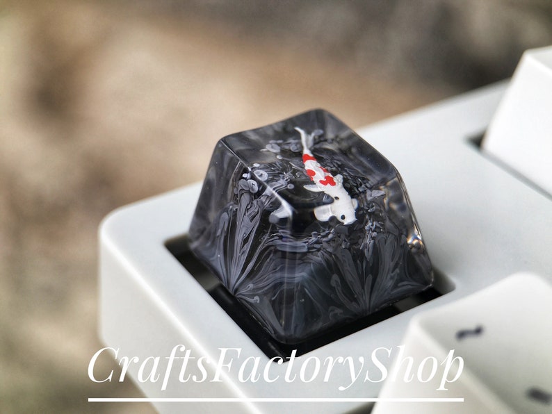Black Keycaps Koi Fish Artisan Keycap Custom Keycap SA - Etsy