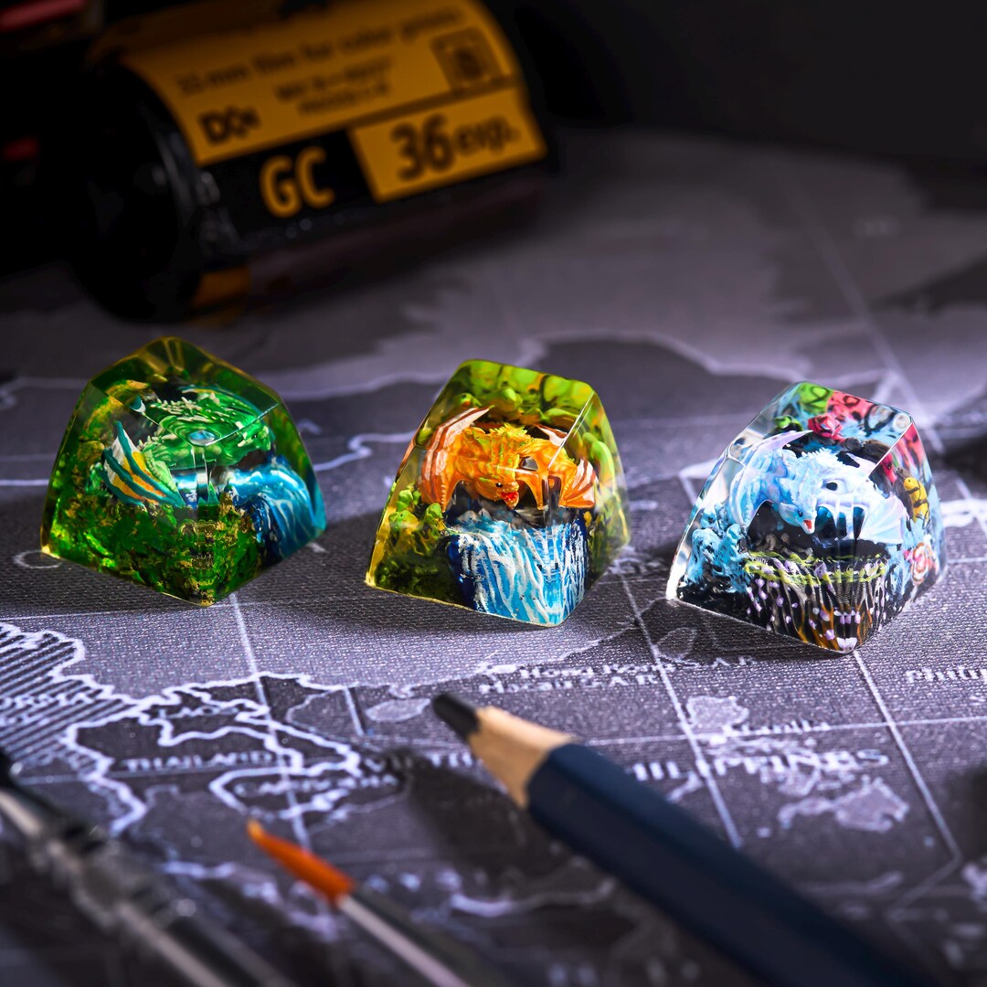 Dragon Keycaps Artisan Keycaps Anime Cherry MX Keycaps Fire Dragon ...