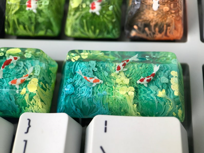 Keycap Koi Fish Artisan Keycap Backspace Keycap Profile - Etsy