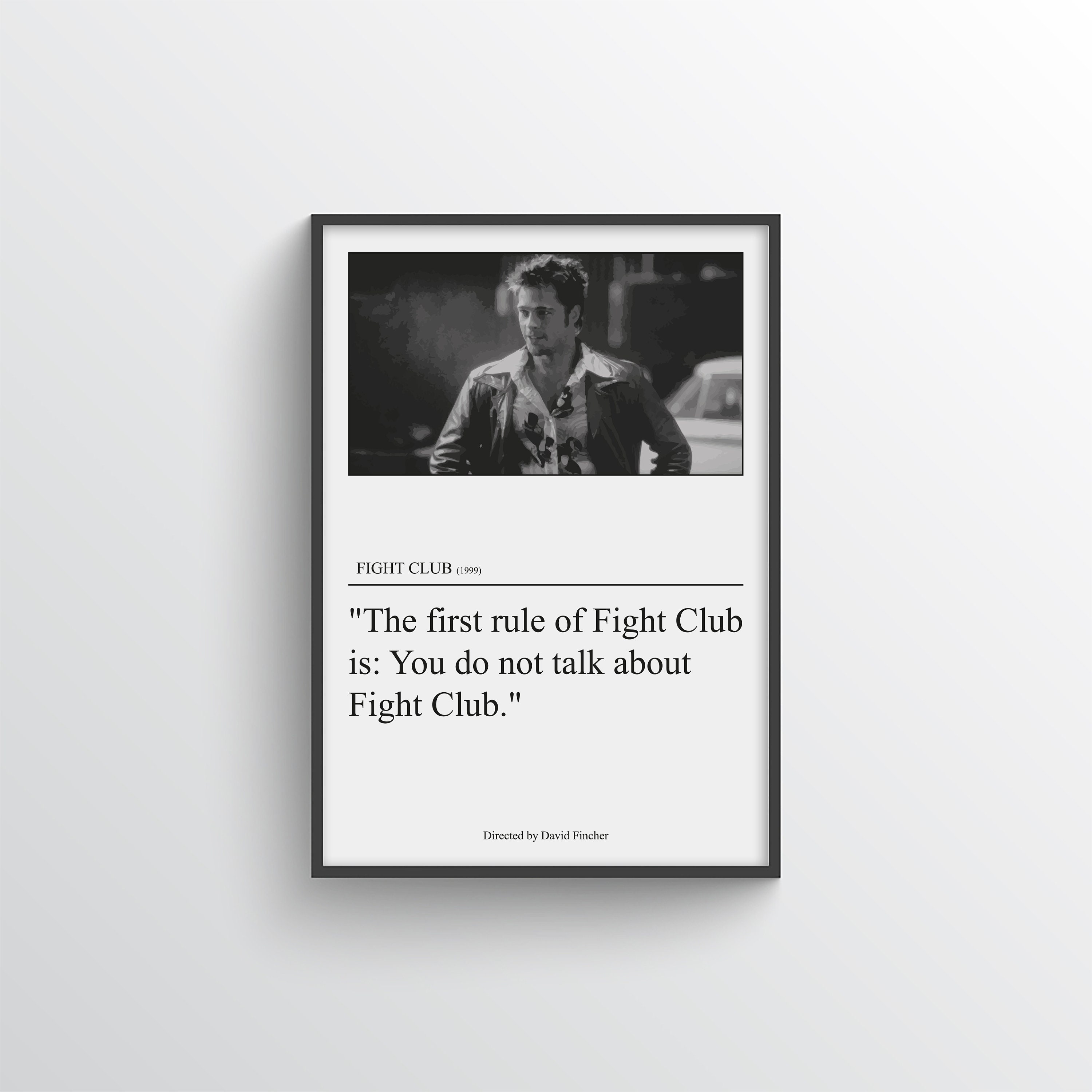Fight Club Film Print, Movie Quote Poster - Etsy