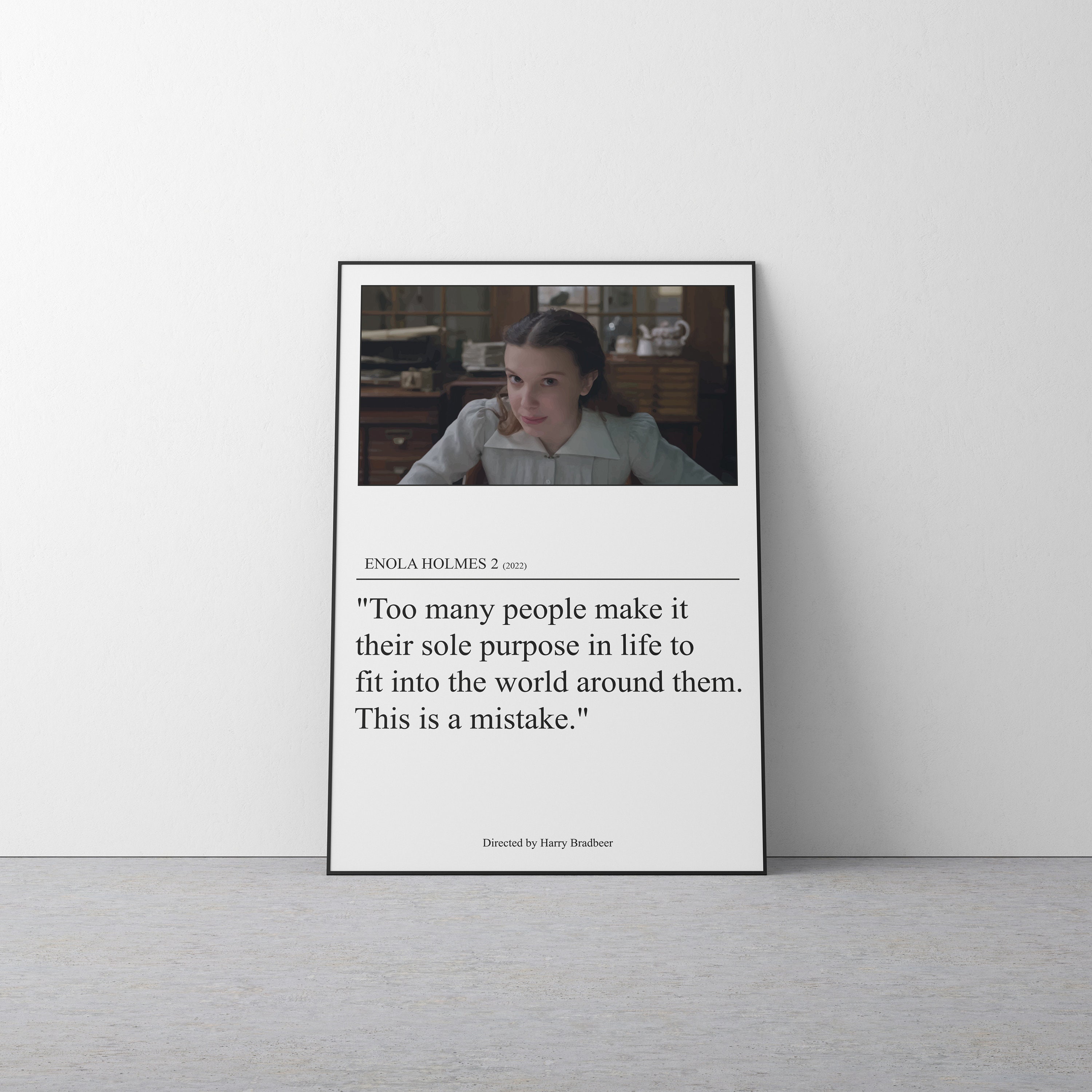 Enola Holmes Film Print, Movie Quote Poster - Etsy