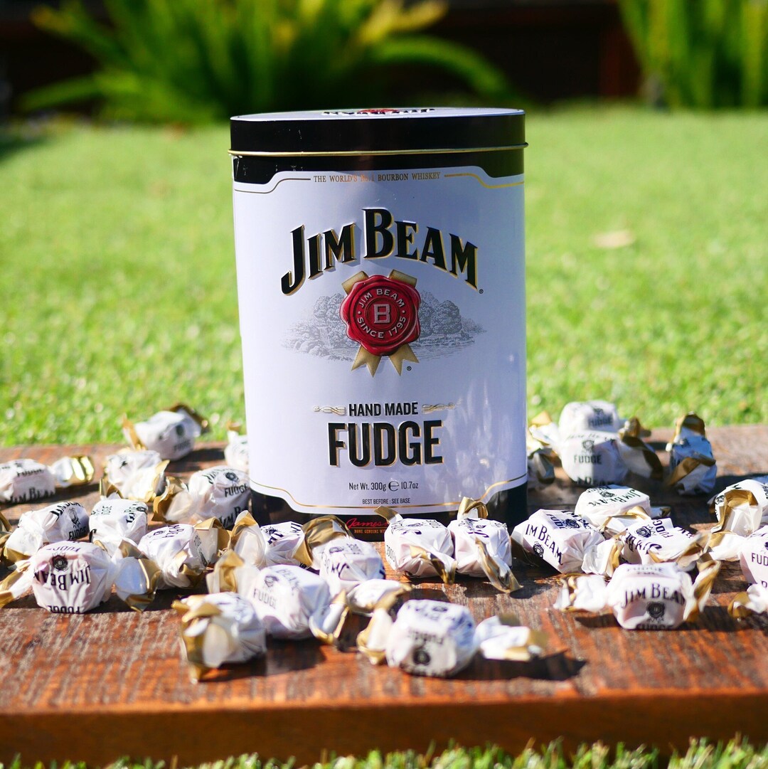 Jim Beam Bourbon Whiskey Fudge Tin - Etsy
