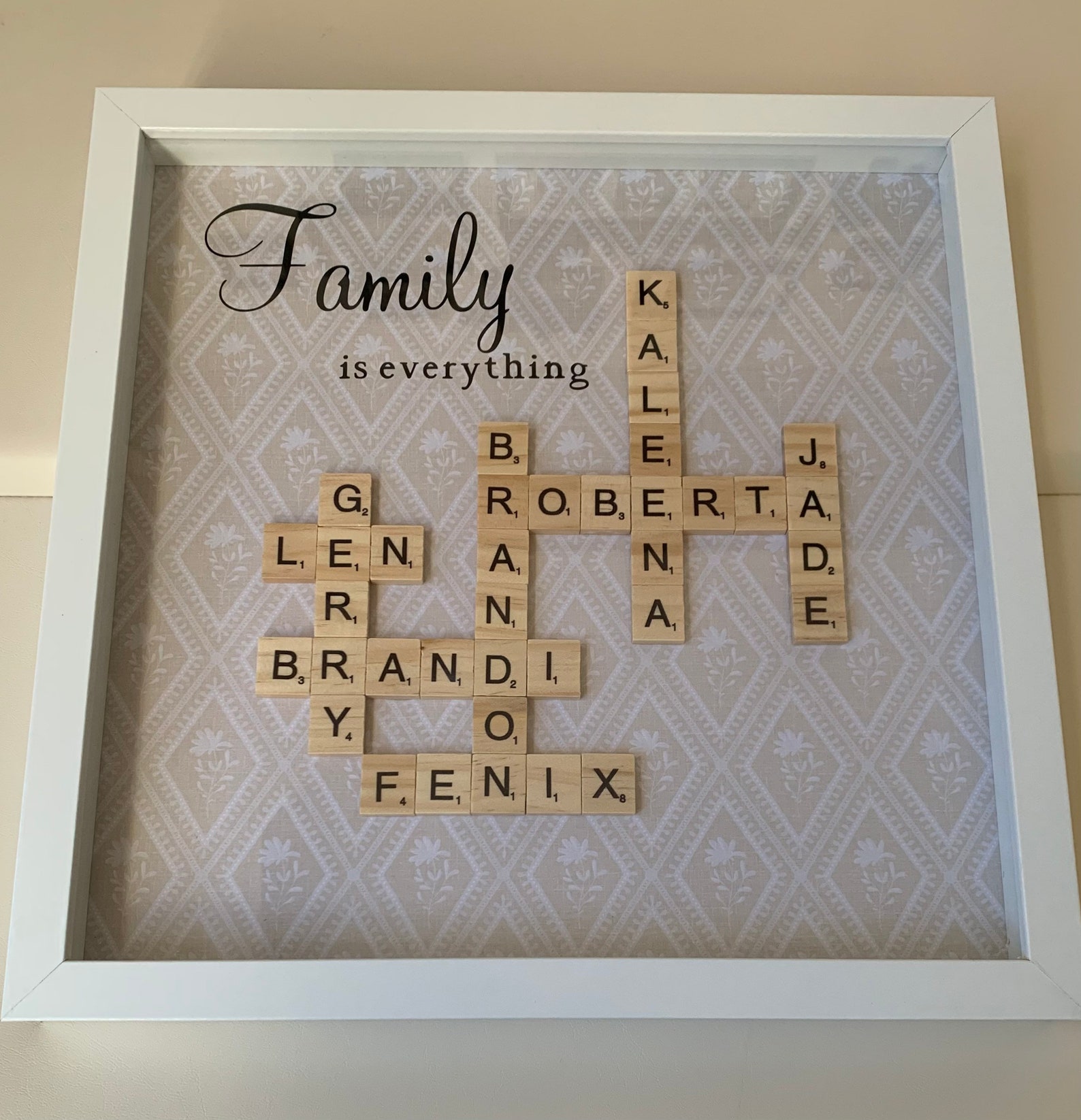 Family is Everything Scrabble Frame Custom Scrabble Box - Etsy