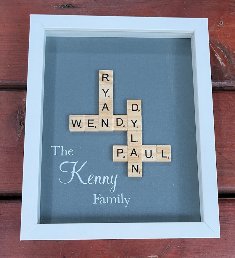 Family is Everything Scrabble Frame | Custom Scrabble Box ...