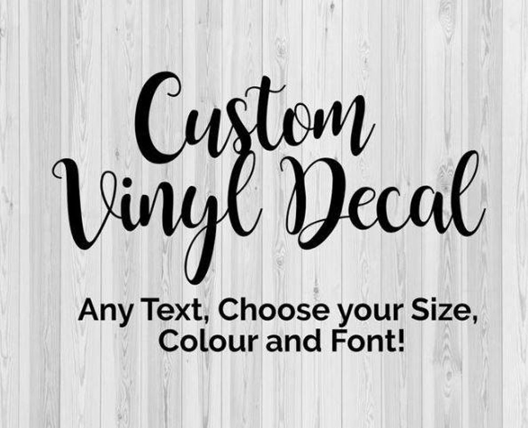 Custom Vinyl Decals - Etsy