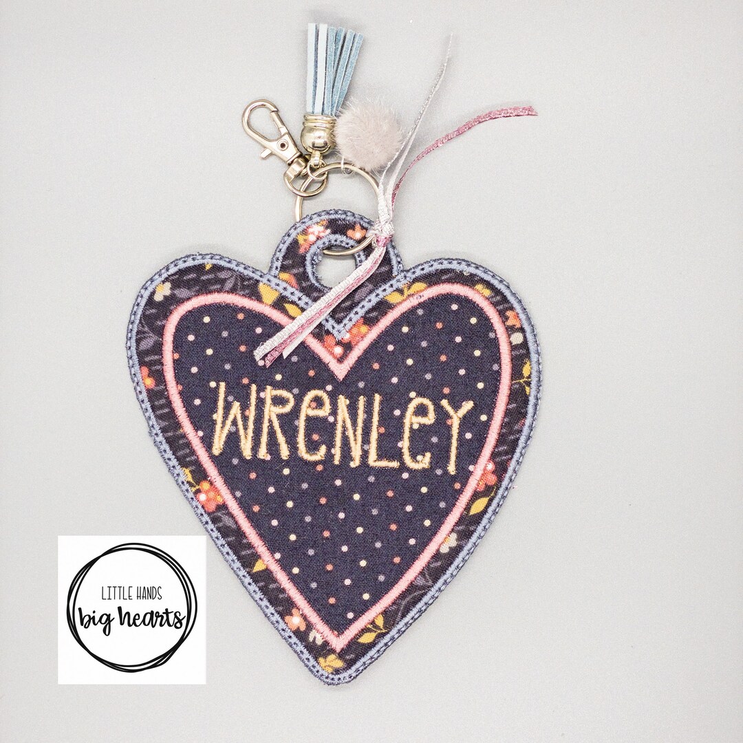 Heart Bag Tag | Back to School Supplies | Kids Lunch Box | Backpack ID ...