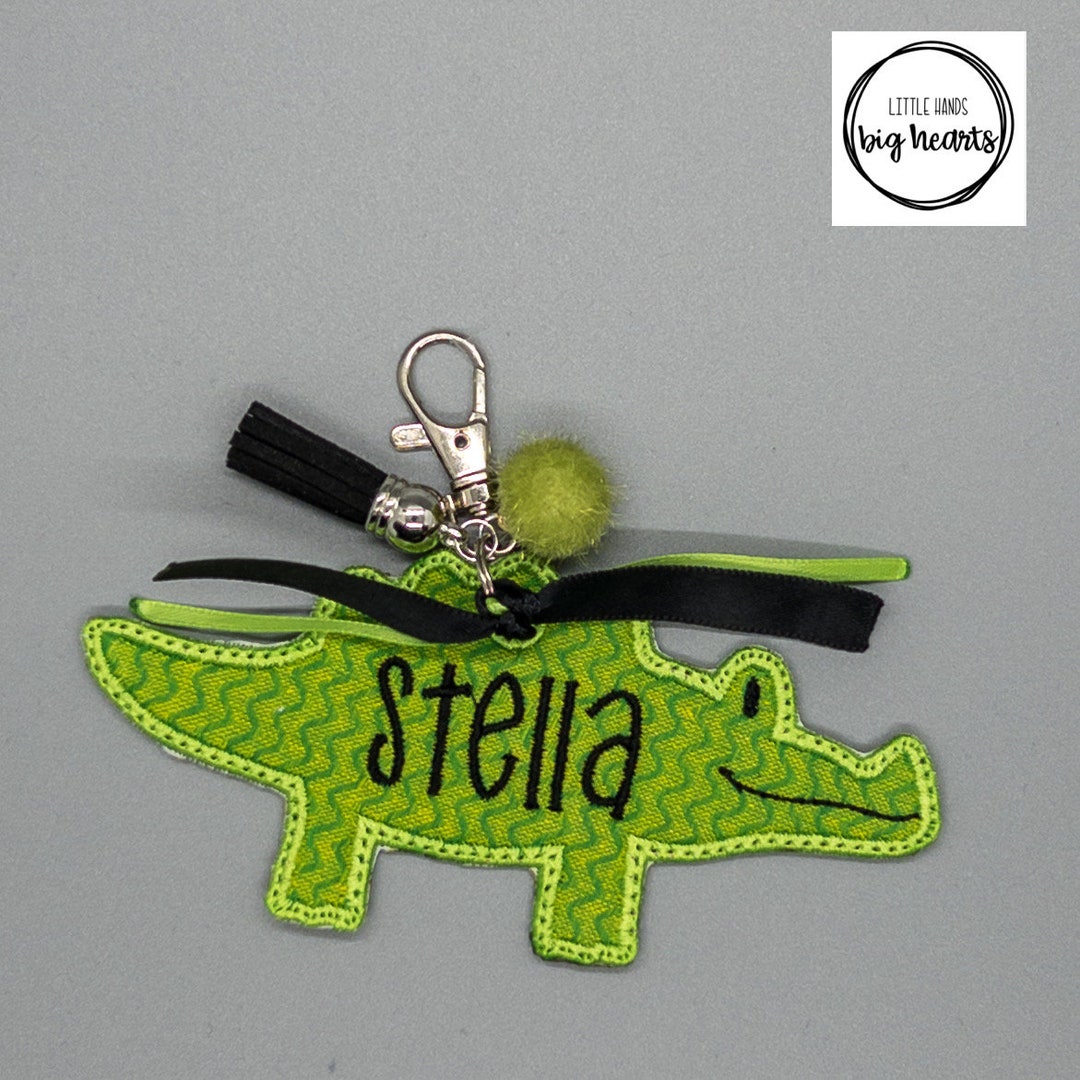 Personalized Gator Bag Tag | Customized Alligator Key Chain With Name ...