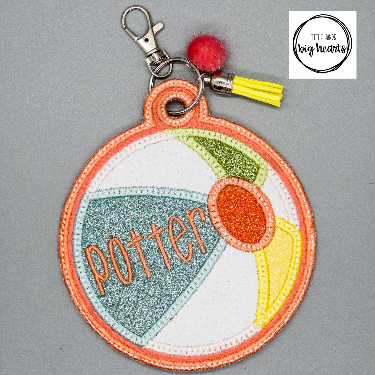 Beach Ball Name Tag for Beach Bag | Beach Accessories | Pool Bag Name ...