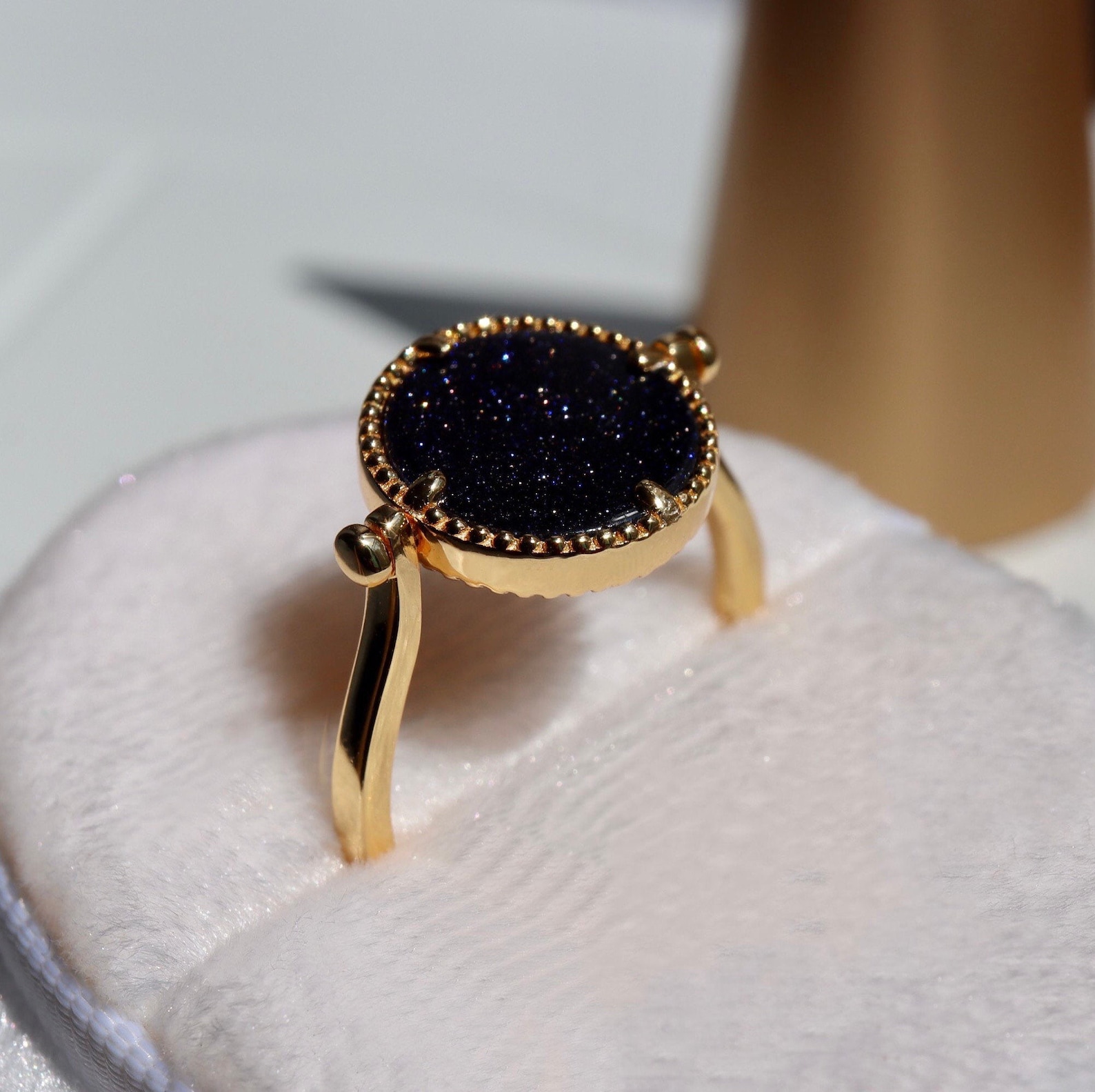 Reversible Ring Flip Ring Sagittarius Ring Blue Sandstone - Etsy