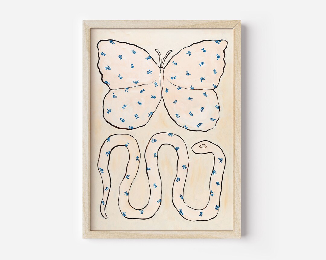 Calico Creatures // Oil Painting Print // Original Artwork // Folk Art ...