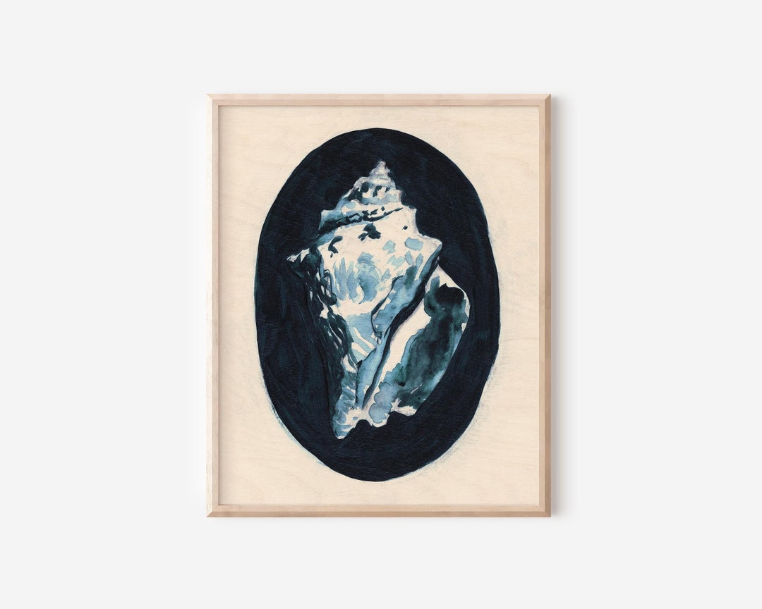 Conch Art Print // Seashell Painting // Shell Art // Symbolic Artwork ...