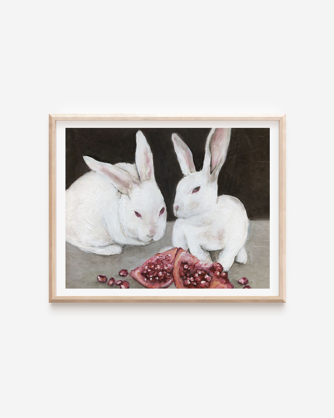 Rabbits and Pomegranates Oil Painting Print: Persephone Myth Art - Etsy