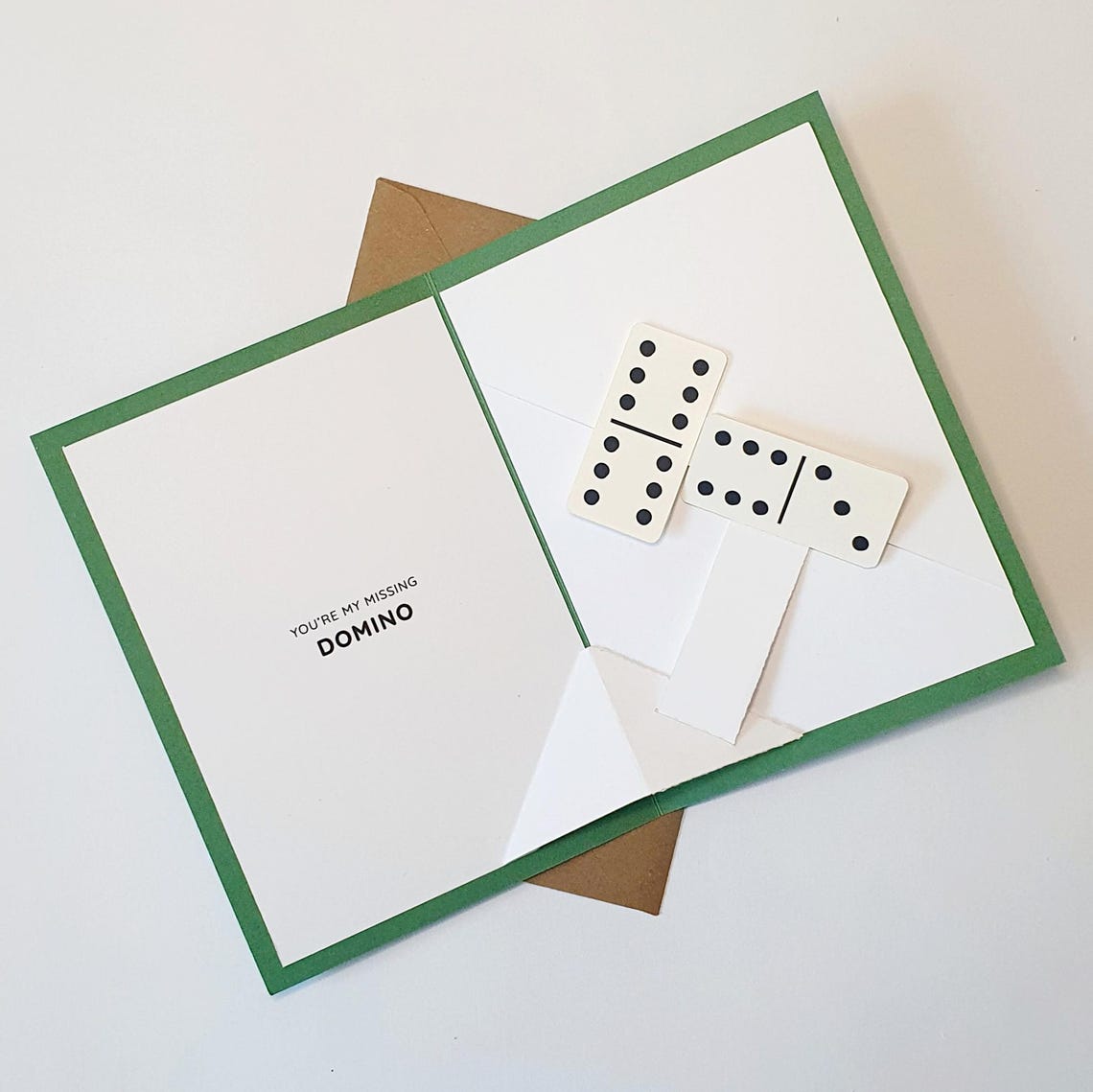 Domino Pop-up Card - Animated Domino Tile Greeting Card - Etsy