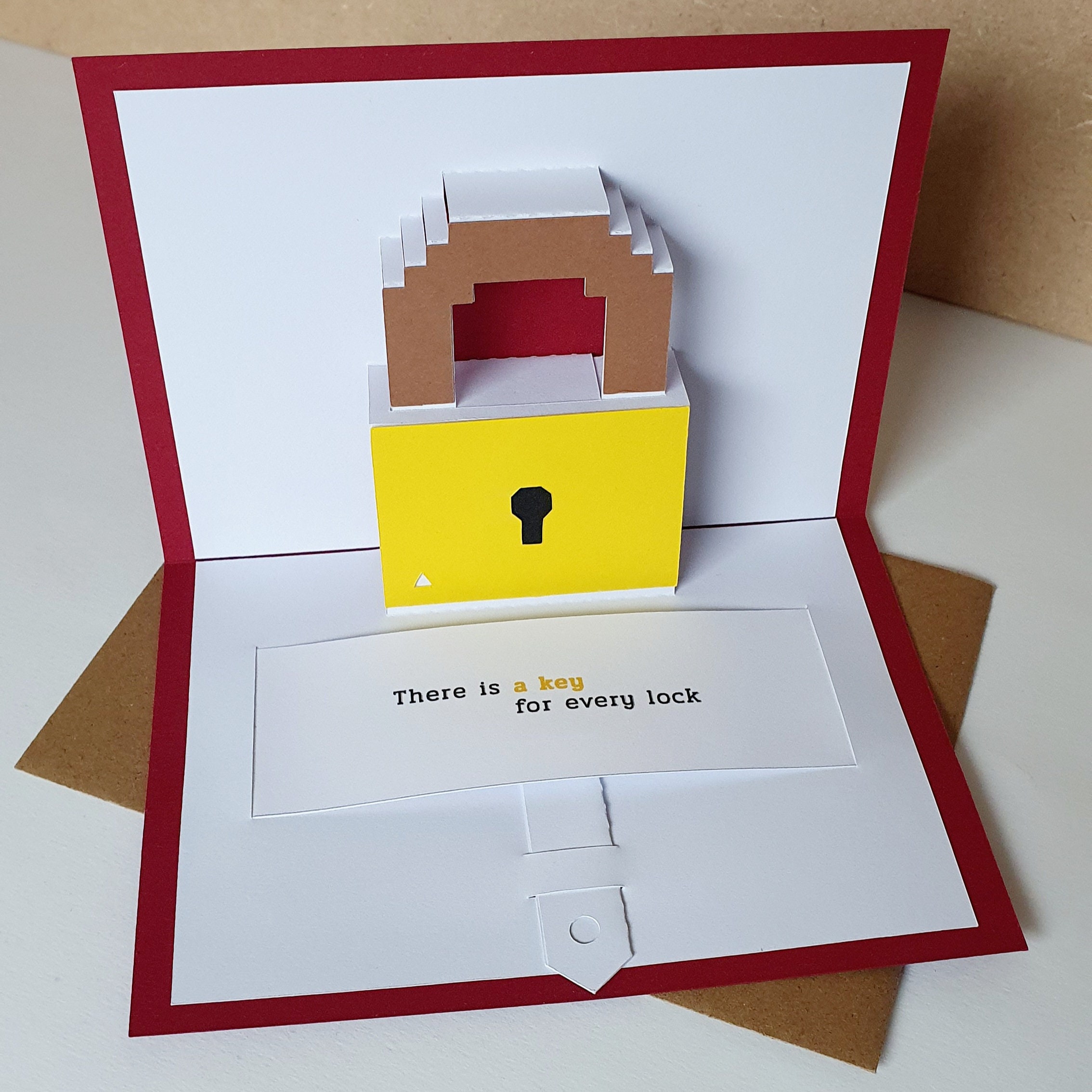 Escape Room A Key for Every Lock Pop-up Card - Interactive Greeting ...