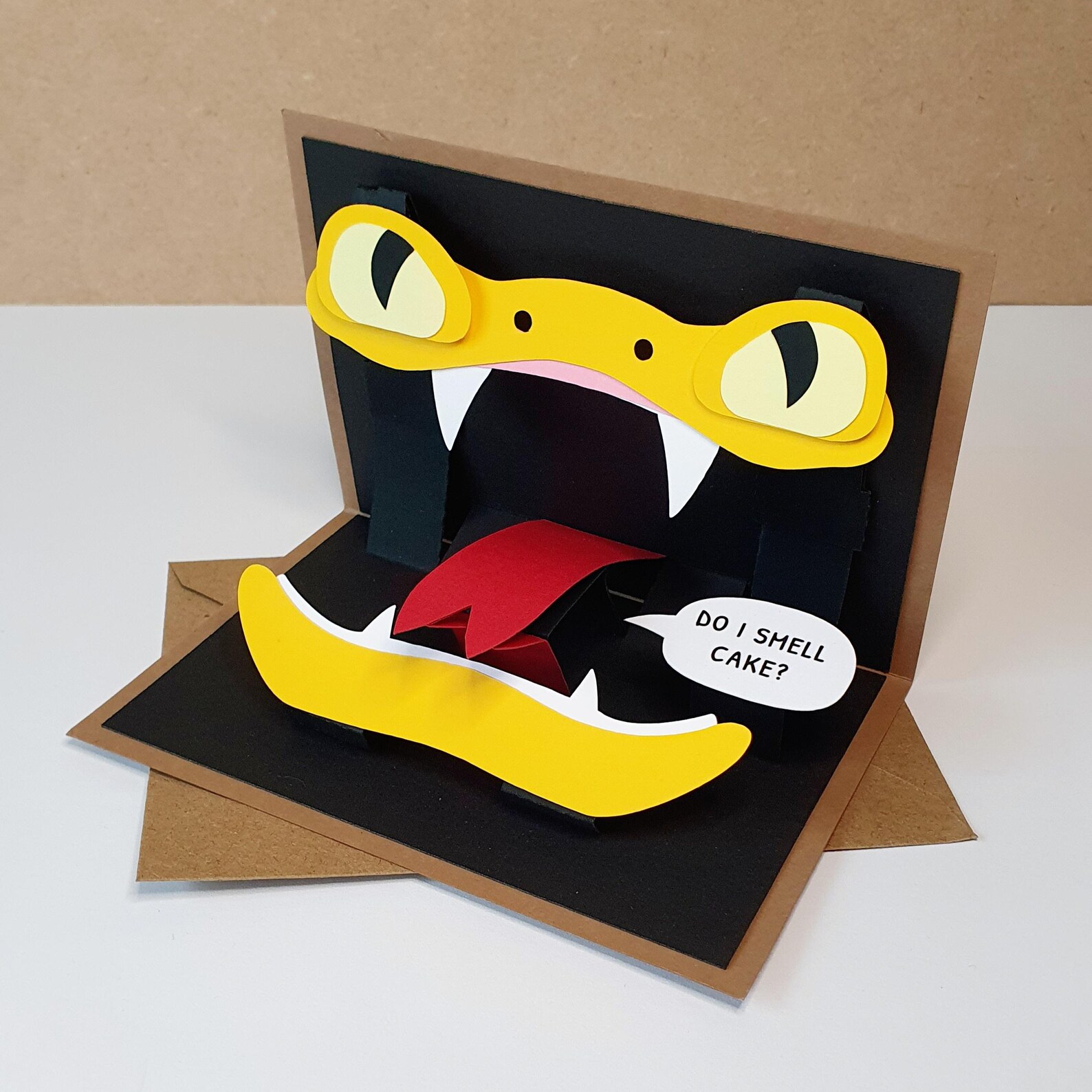Snake Mimic Monster Pop-up Card - Animated Gaming Inspired Greeting ...