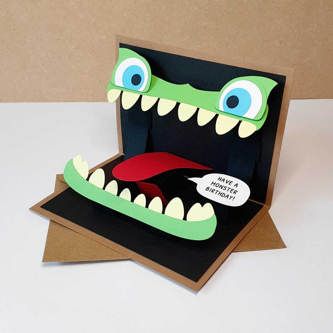 Goofy Mimic Monster Pop-up Card - PACK OF 10 - Animated Gaming Inspired ...