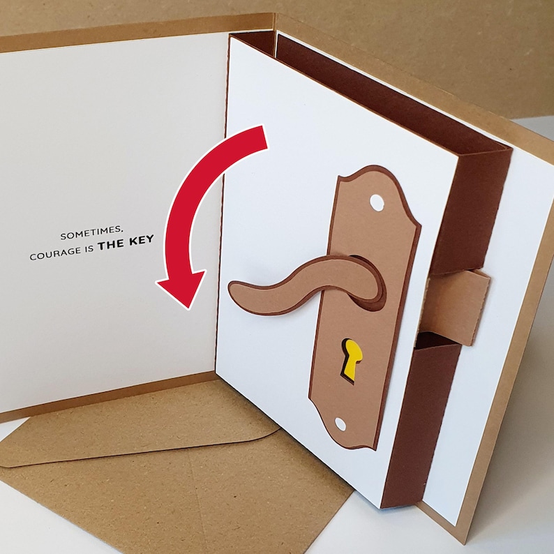 Door Handle Pop-up Card - Animated Escape Room Inspired Greeting Card ...