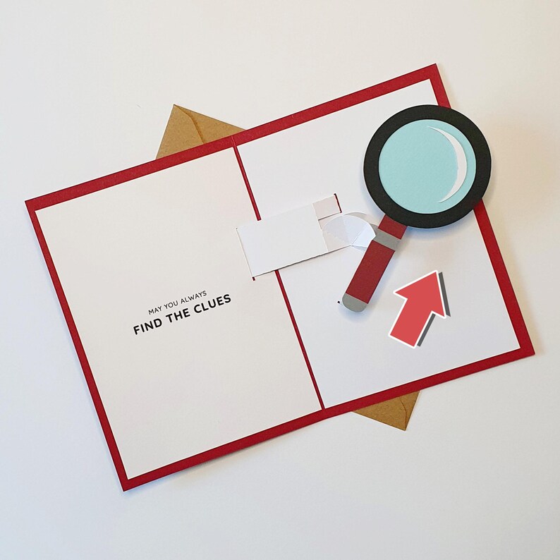Find the Clues Pop-up Card - Animated Escape Room Inspired Greeting ...
