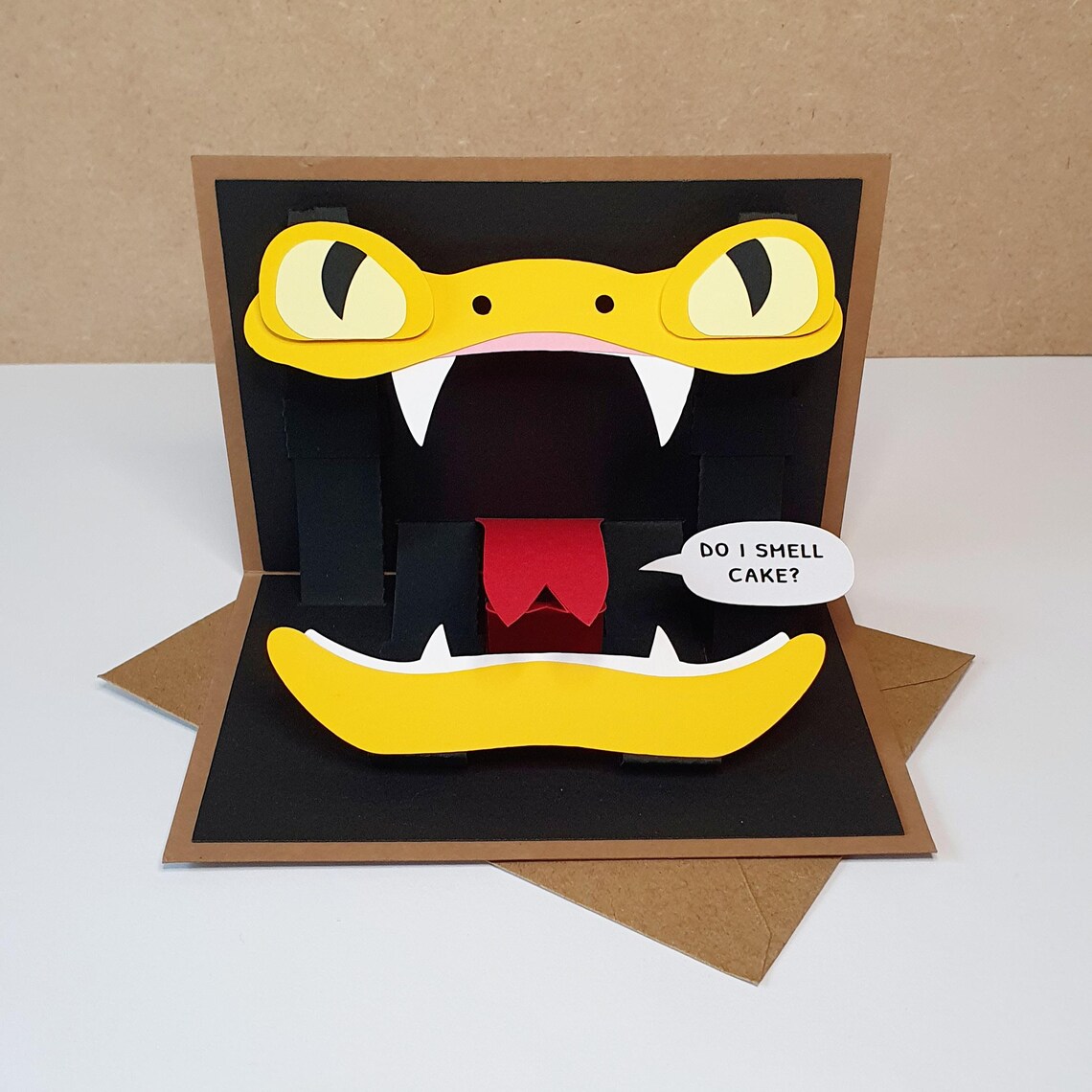 Snake Mimic Monster Pop-up Card - Animated Gaming Inspired Greeting ...