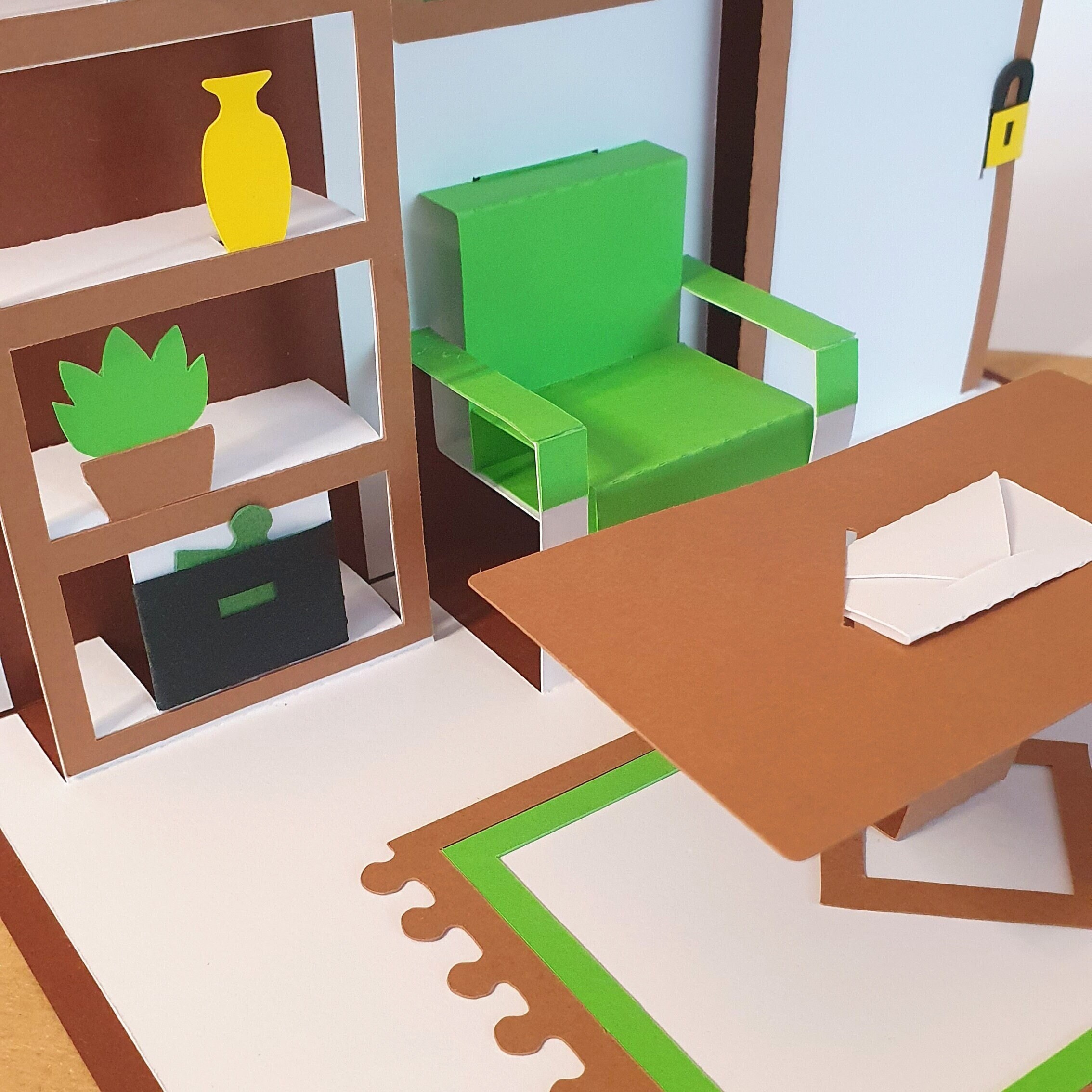 Escape Room Pop-up Greeting Card With Jigsaw Puzzle Living Room - Etsy