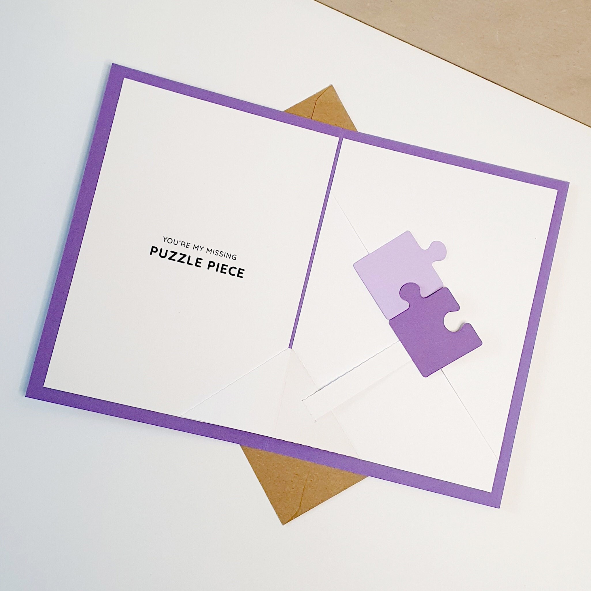 Puzzle Piece Pop-up Card - Animated Jigsaw Puzzle Greeting Card - Etsy