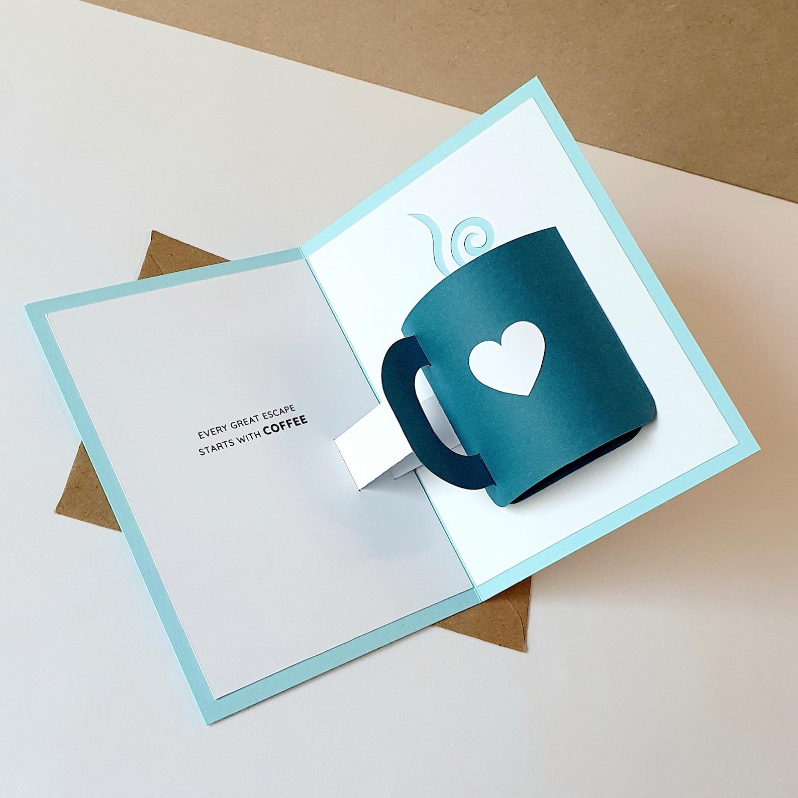 Coffee Mug Pop-up Card - Animated Escape Room Inspired Greeting Card - Etsy