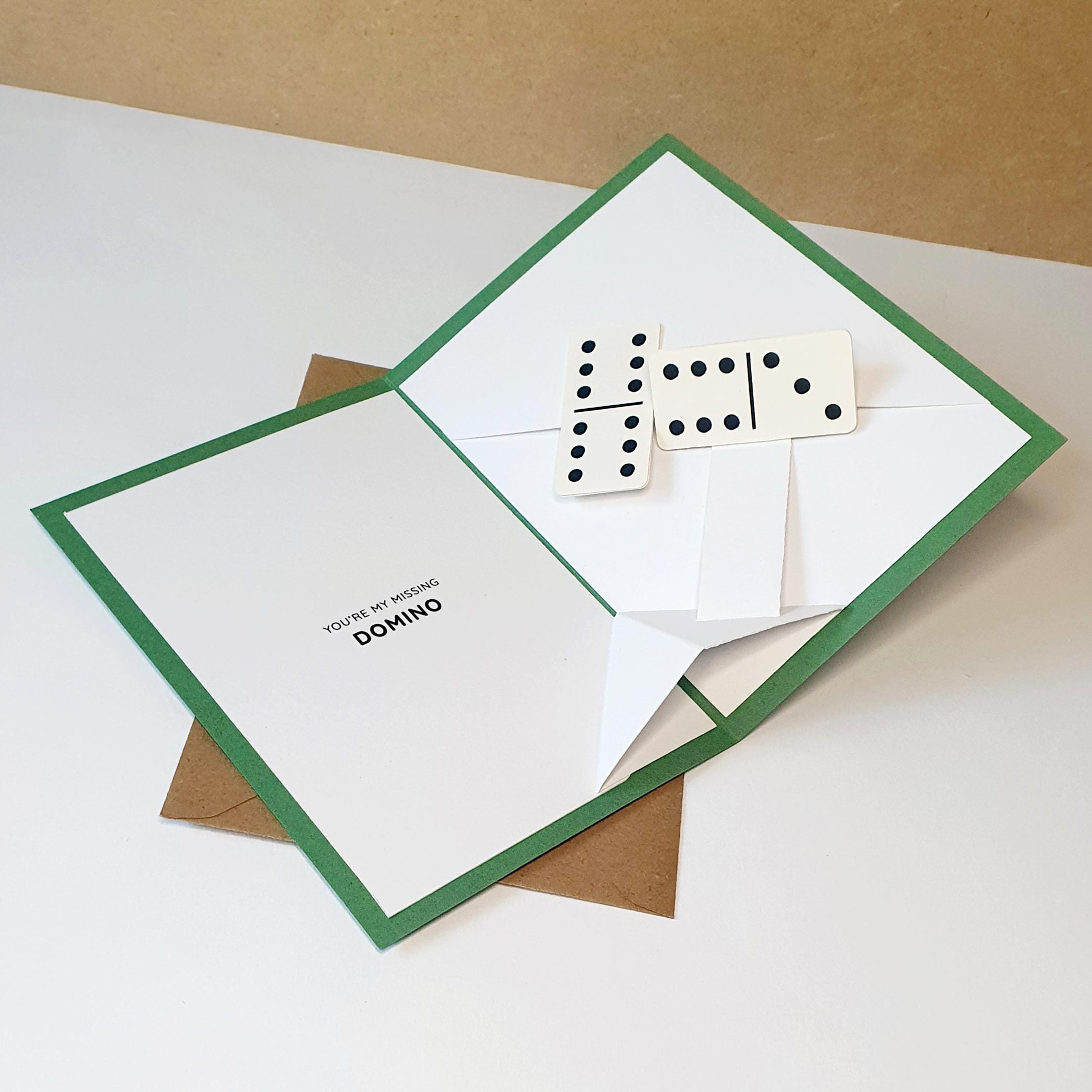 Domino Pop-up Card - Animated Domino Tile Greeting Card - Etsy