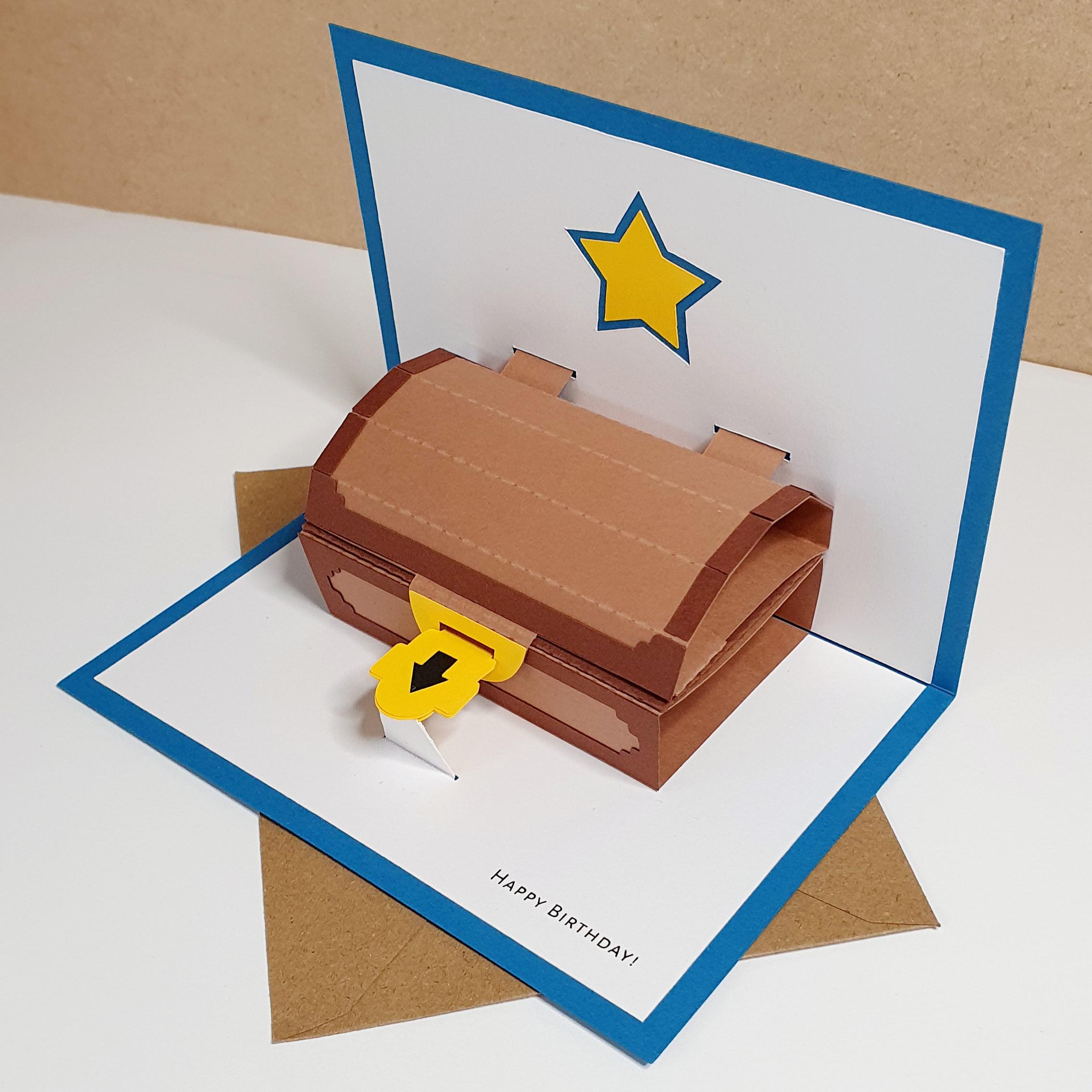 Star Treasure Chest Gift Card Holder - Pop-up Card - Etsy