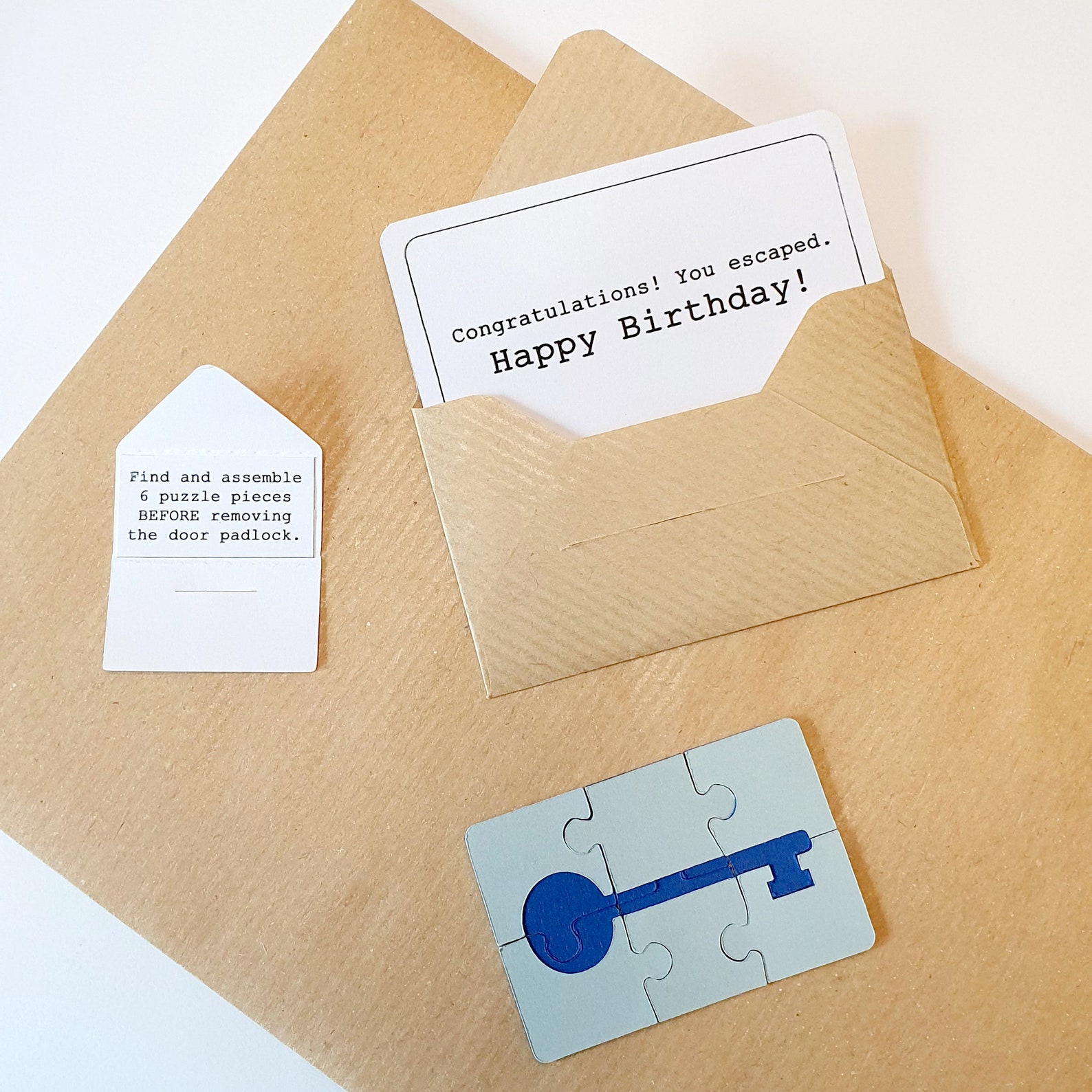 Escape Room Pop-up Greeting Card With Jigsaw Puzzle - Living Room - Etsy