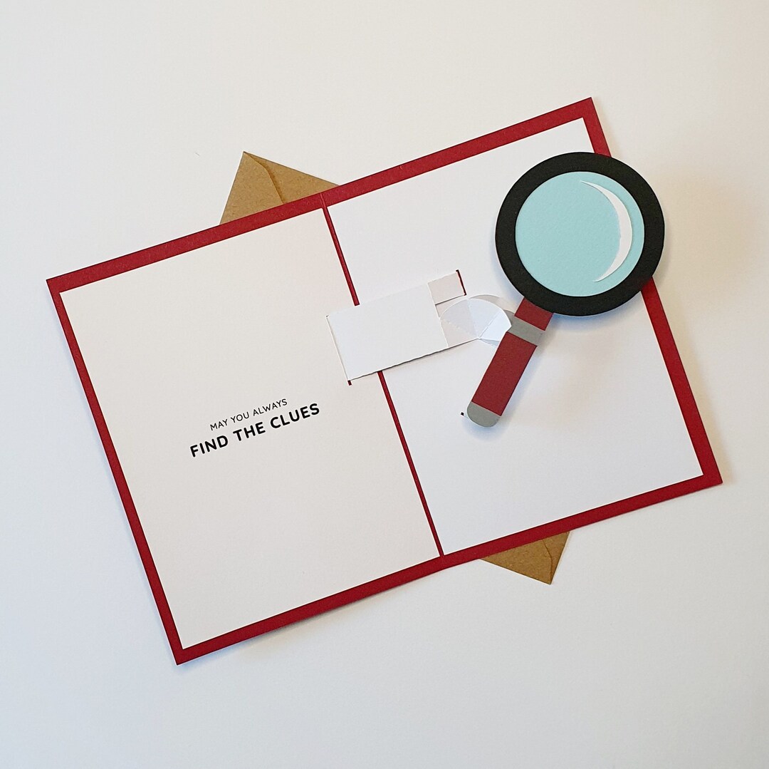 Find the Clues Pop-up Card - Animated Escape Room Inspired Greeting ...