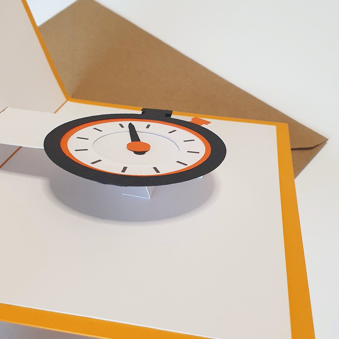 It's About Time Pop-up Card - Animated Stopwatch - Escape Room Inspired ...