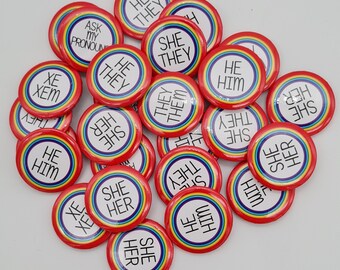 Pronoun Badge - Etsy UK