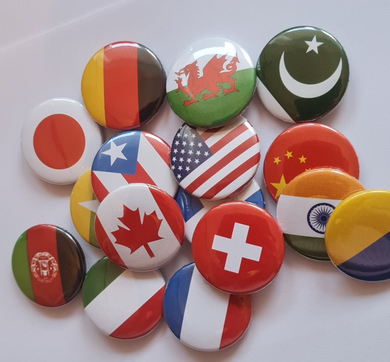 Custom Flag Pin Badges - International Diversity Pins (32mm) - Etsy
