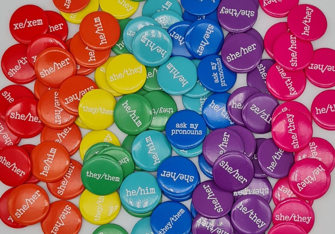 Pronoun Pins in Bulk Packs. 25mm/1 Inch Diameter. - Etsy