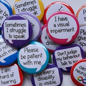 Bulk Neurodiversity and Disability Awareness Pin Badges. 31mm - Etsy ...