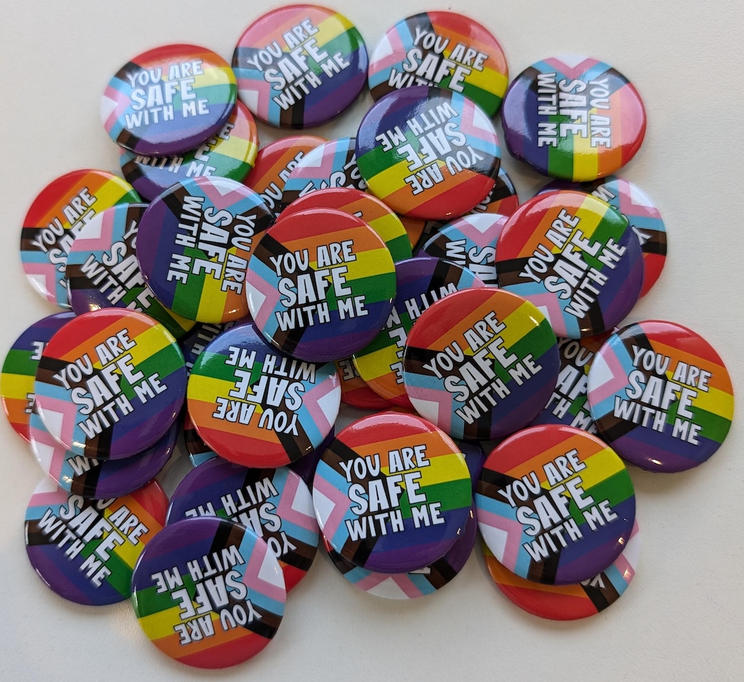 Bulk LGBTQ Pride Ally Pin Badges - You Are Safe With Me (1.25 Inch) - Etsy