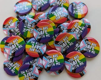 You Are Safe With Me // Enamel Pin // Pride - Etsy