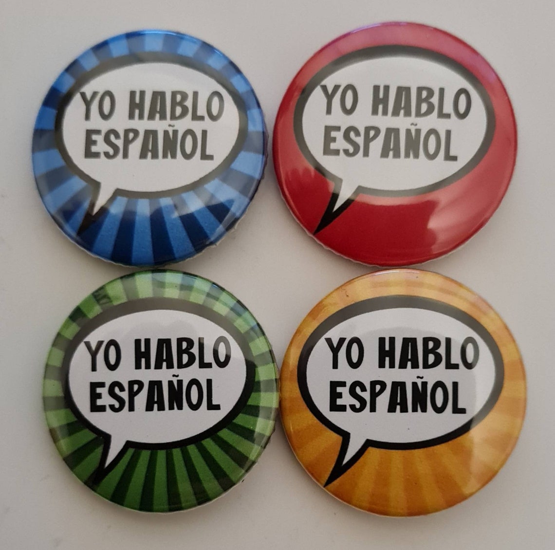 Bulk Language Pins Button Badges. I Speak. Yo Hablo Espanol. - Etsy