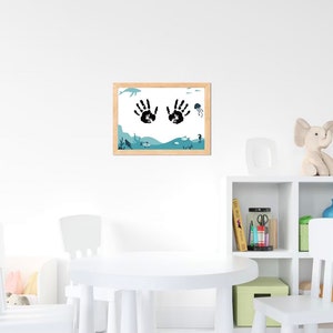 Add Your Own Handprints Template for Kids, Frame as a Gift or to ...