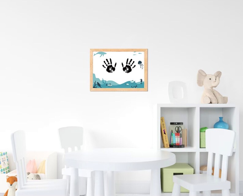 Add Your Own Handprints Template for Kids, Frame as a Gift or to ...