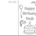 Printable Happy Birthday Coloring Card, Happy Birthday Dad Greeting ...
