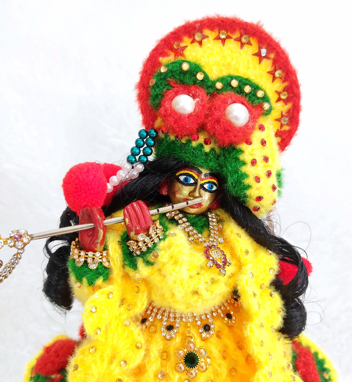 Standing Krishna Dress - Lord Krishna Poshak Outfit, Krishna Clothes ...