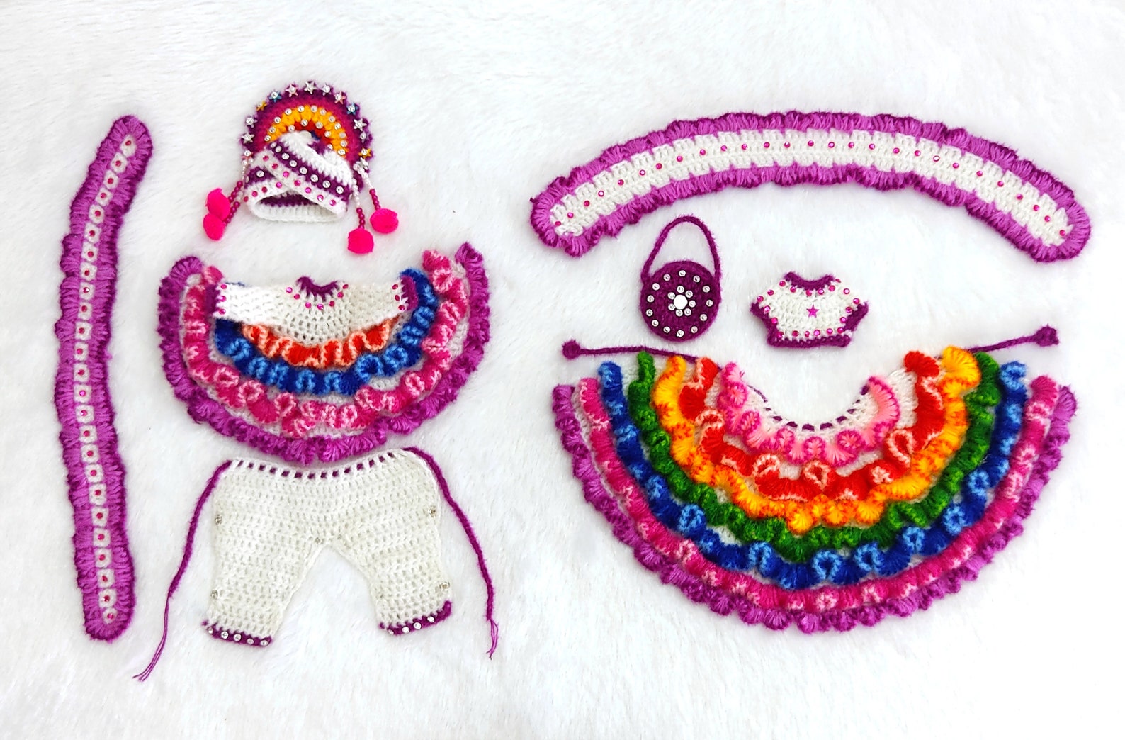 Radha Krishna Idol Dress, Radha Krishna Statue, Thakur Ji Poshak, Radha ...